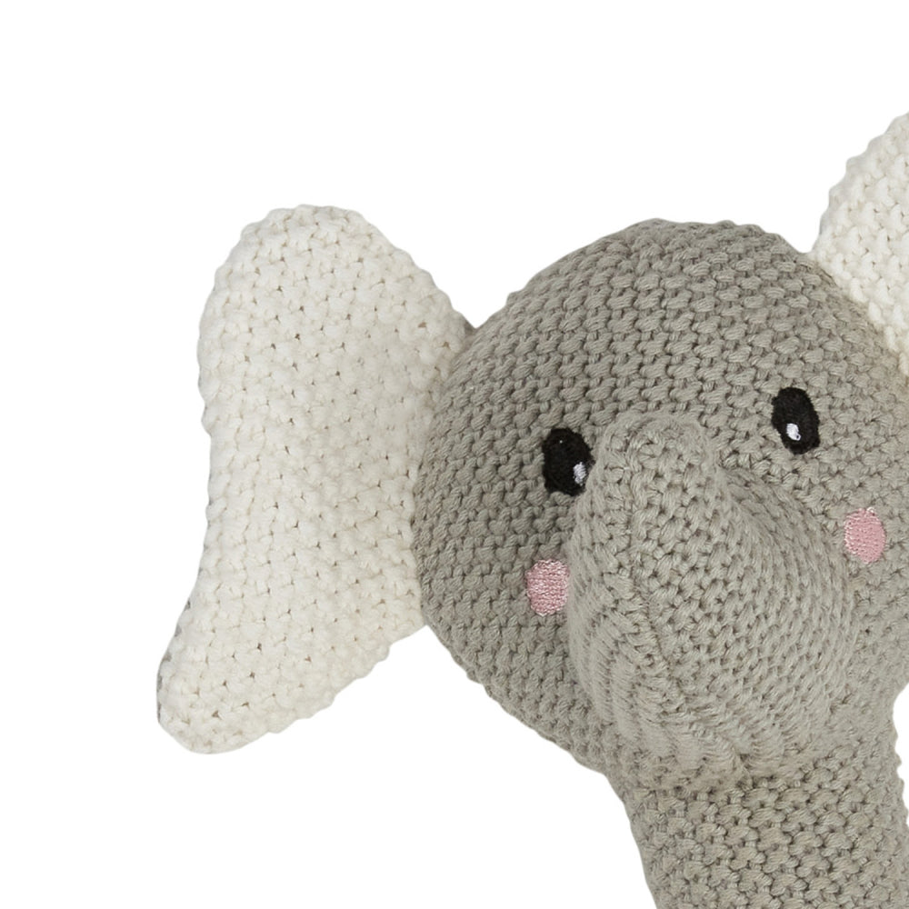 Baby Elephant knitted Rattle – The Gymea Lily